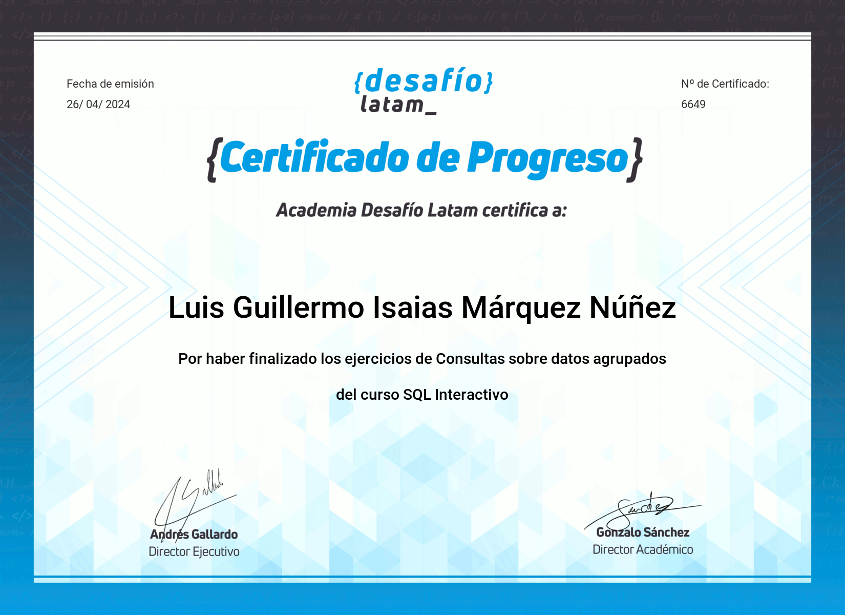 Luis Márquez Núñez - Gestión de Procesos | Gestión de Proyectos | Logística | Análisis de Datos ...